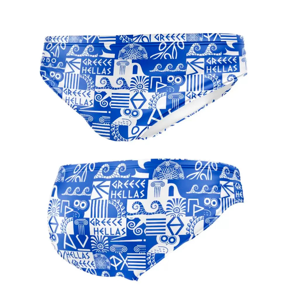 Turbo Greece Squares Water Polo Brief – Elsmore Swim Shop